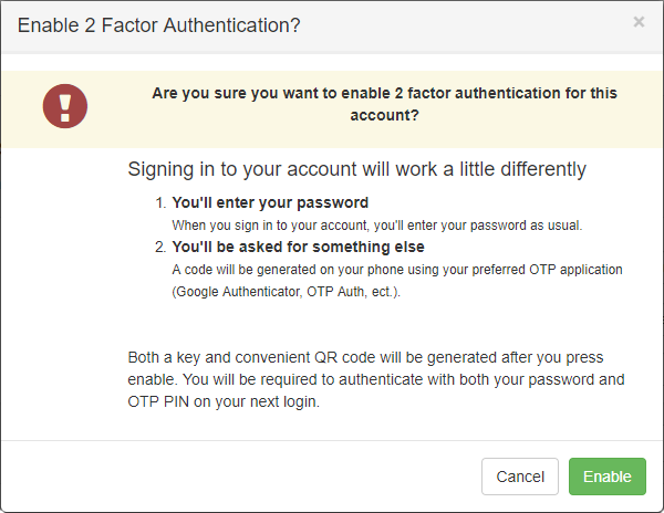 Setting Up Two Factor Authentication Cerberus Support