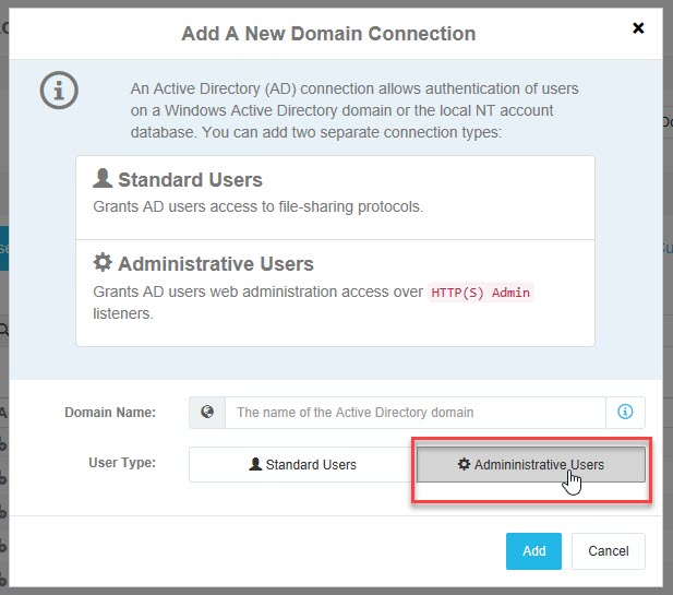 Web Administration Using Active Directory Accounts – Cerberus Support