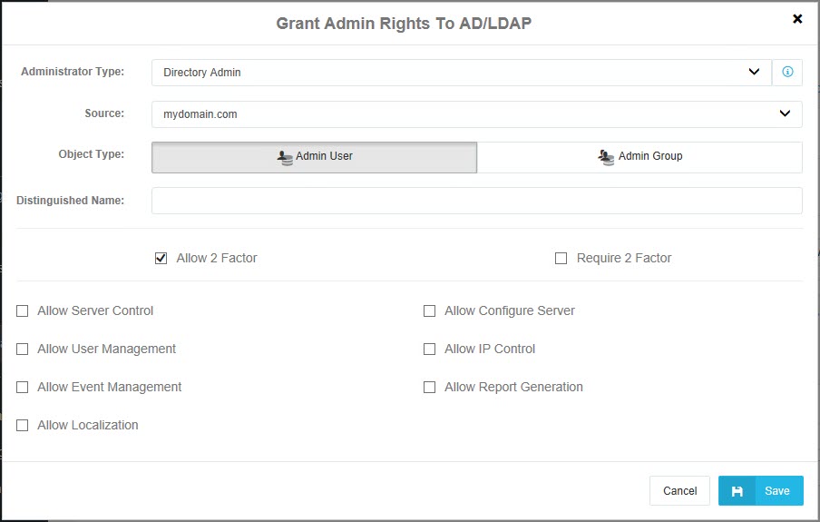 Web Administration Using Active Directory Accounts – Cerberus Support