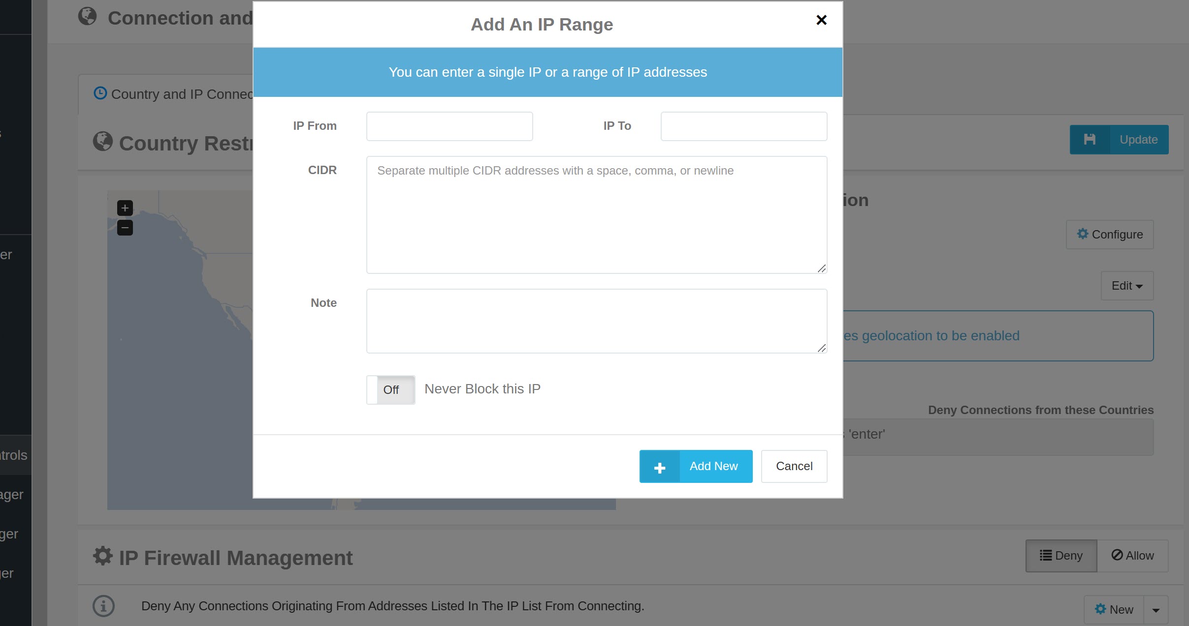 Country and IP Restrictions – Cerberus Support
