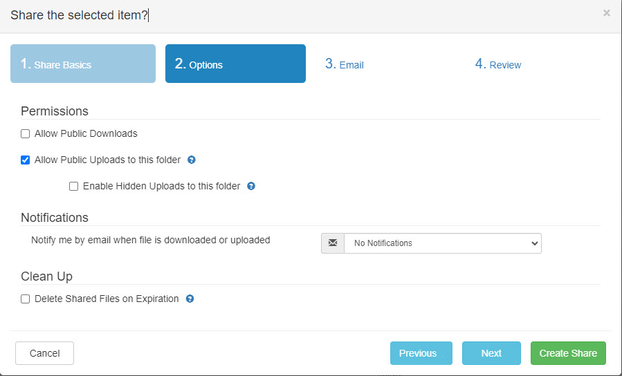 Public File Sharing – Cerberus Support