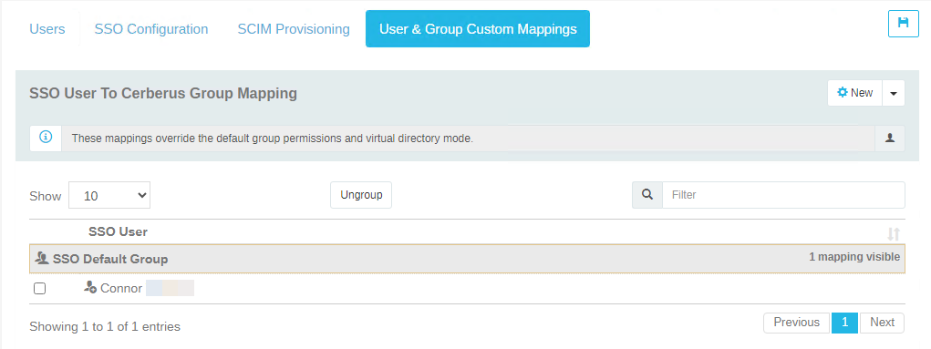 SSO Mappings – Cerberus Support