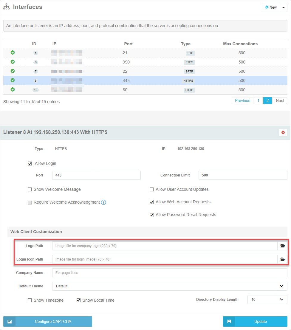 Web Client Customizations – Cerberus Support